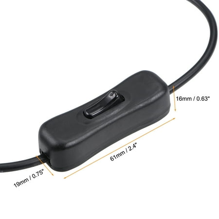 DC 12V Inline Rocker Switch w 5.5x2.1mm 1 to 2 Ports DC M to F Power ...