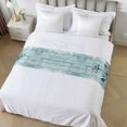 Bed Runner Starfish Nautical Anchor Bedding Scarves Soft Decorative Bed ...