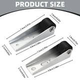0.63Inch Low Profile Casters Wheel, Mini Long Frame Rigid Caster, Small ...