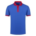 Rove Studio Men Color Block Ice Silk Polo Shirt, Breathable Mesh Short ...