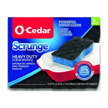 O-Cedar Scrunge Heavy-Duty Scrub Sponge 6 Counts Odor-Resistant, Multi ...