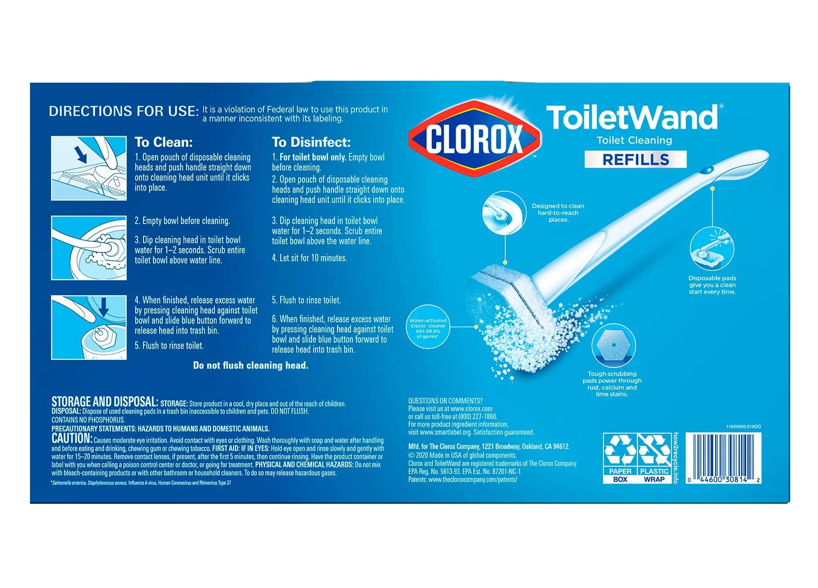 Clorox Toilet Wand Disposable Toilet Cleaning System, 1 ToiletWand ...
