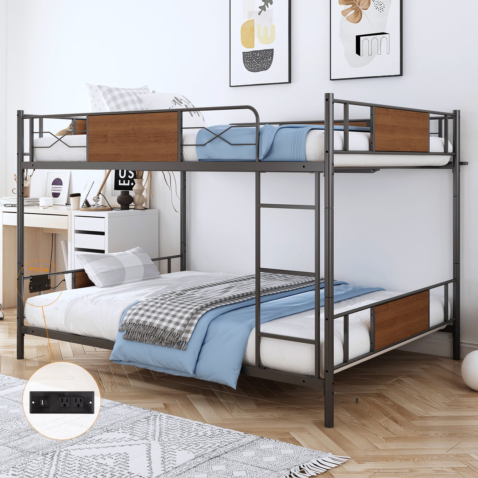 Litera Base Cama Matrimonial Fabato Doble sobre Doble | Walmart en línea