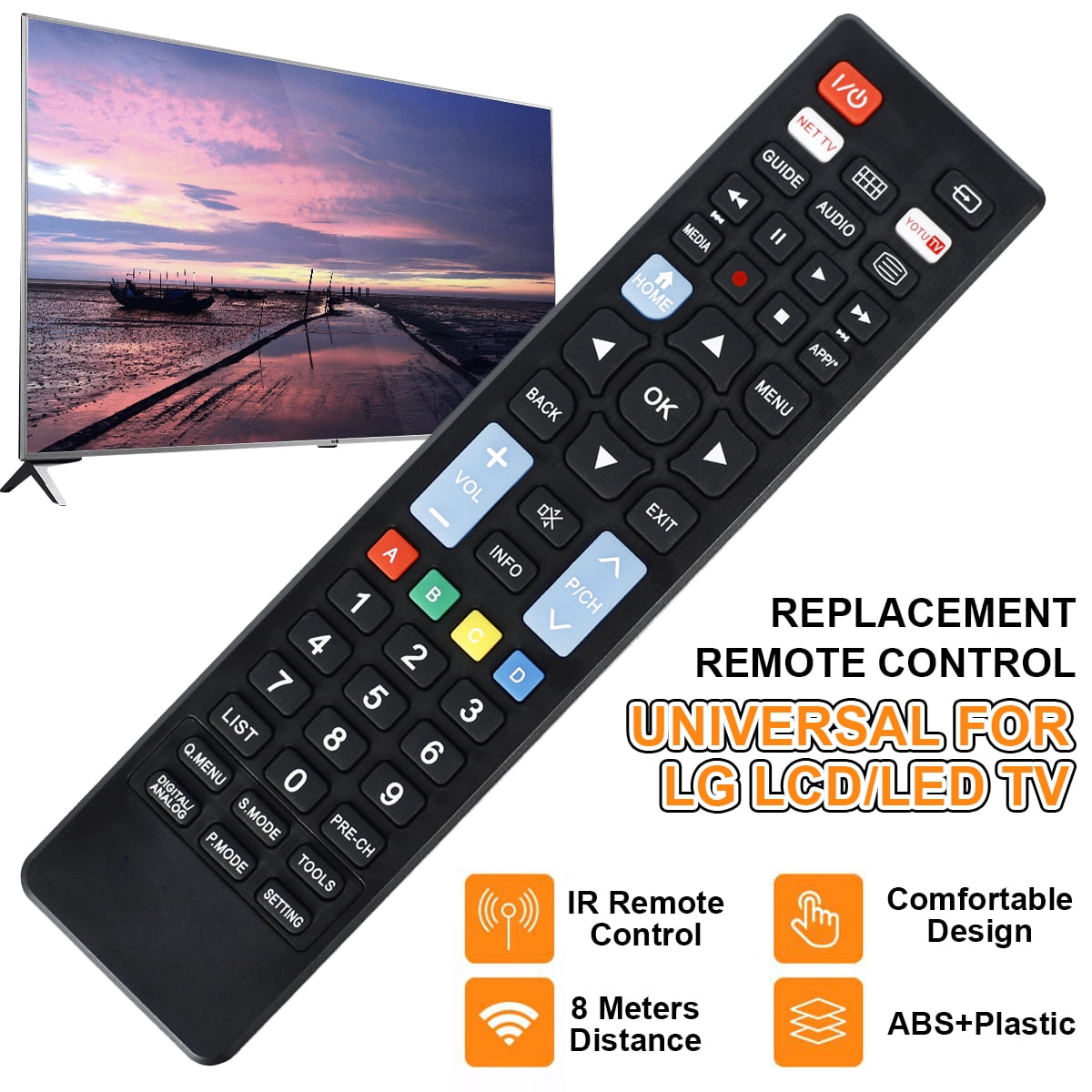 Replacement For Remote Control Universal Works For All Models LCD/LED ...
