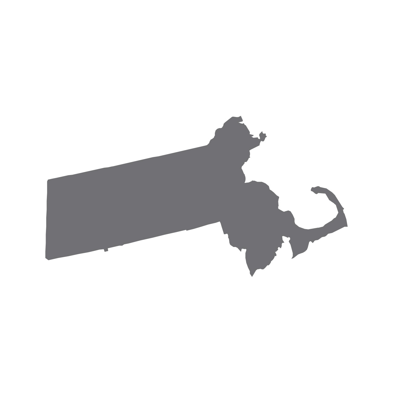 Massachusetts Shaped Sticker Decal Die Cut - Self Adhesive Vinyl ...