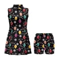 Aplkyhs Christmas Lights Sleeveless Sport Set 2 Piece Outfits Fit Plain ...