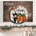 Welcome Fall Pumpkin Wooden Door Hanger, Front Door Sign, Farmhouse ...