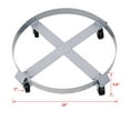 Drum Dolly 4 Pack - 55 Gallon Barrel Cart - Steel Frame with Swivel ...