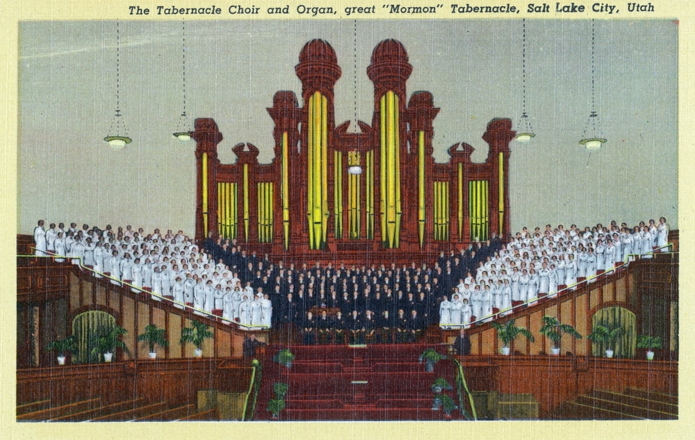 Salt Lake City, Utah, Interior View of the Mormon Tabernacle Choir and ...