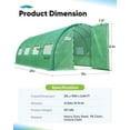 Quictent 20x10x6.6 FT Walk-in Greenhouse, Heavy Duty w/ Reinforced PE Cover, Green - Walmart.com