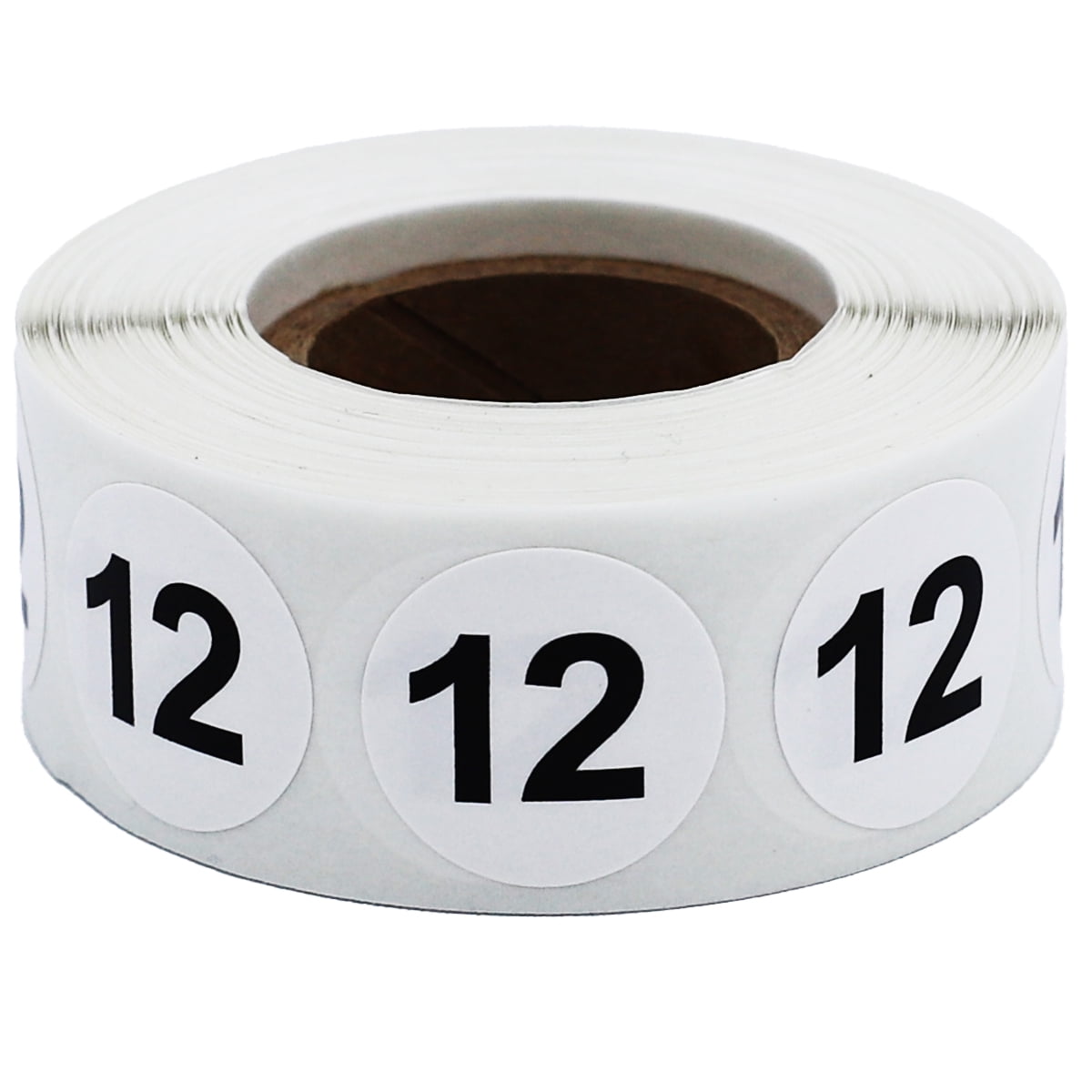 Circle Dot Number 12 Stickers | 0.75" Inch Round | 500 Pack - Walmart.com