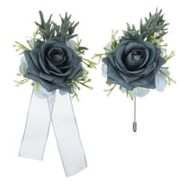 Uxcell 2 Pcs Brown Flower Wrist Corsage Bracelets, Artificial Flowers ...
