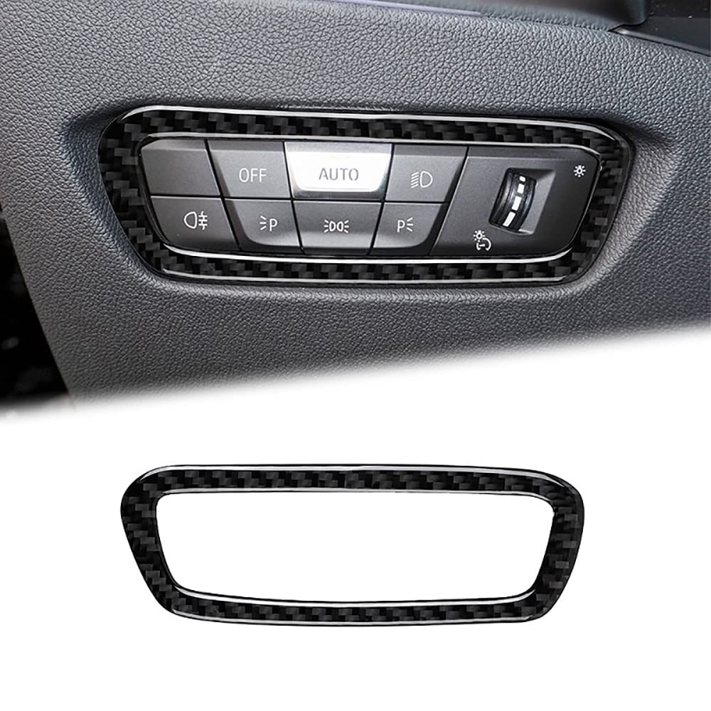 Buy Top-Max Car Headlight Control Panel Trim Cover Carbon Fiber Grain ...