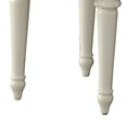 Benjara Dorie 21 Inch Swivel Chair Vanity Stool, Low Back, Ivory White ...