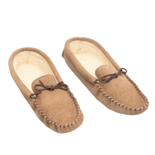 Mokkers Mens Jake Real Suede Moccasin Slippers - Walmart.ca