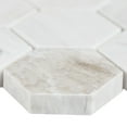 MSI Angora Hexagon Sample Honed Mosaic Marble Floor And Wall Tile ...
