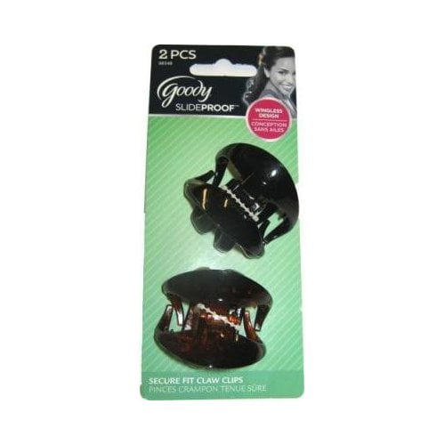 GOODY - Women's SlideProof Wingless Claw Clip Small - 2 Count - Walmart.com