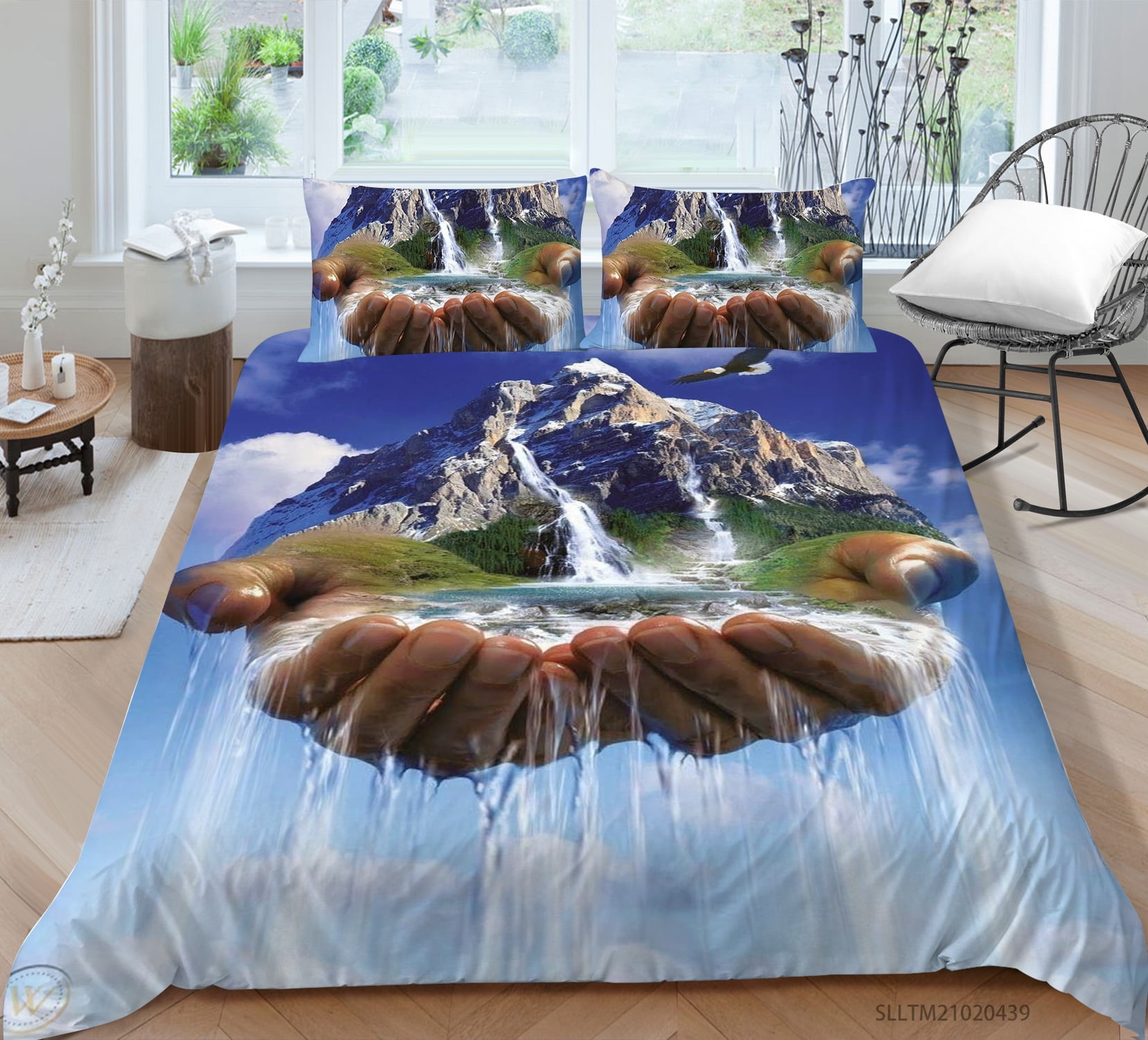 Wenjialing Fashionable 3d Landscape Printing Duvet Cover Set Highend