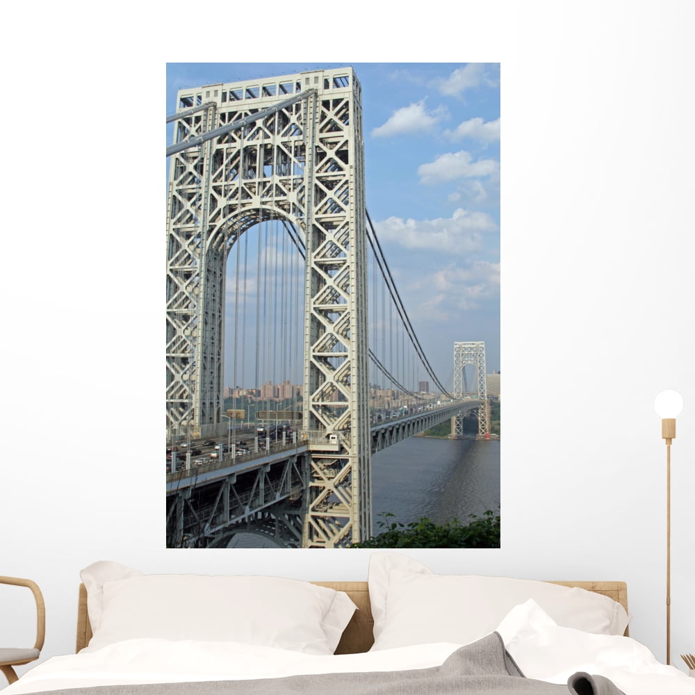 George Washington Bridge Wall Mural Decal Sticker, Wallmonkeys Peel ...