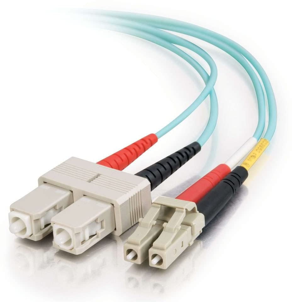 C2G/Cables to Go 01126 LC-SC 10Gb 50/125 OM3 Duplex Multimode PVC Fiber ...