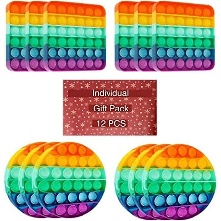 12 pack Andii Silicone Pop Its Fidget Toy | Bubble Popper Sensory ...