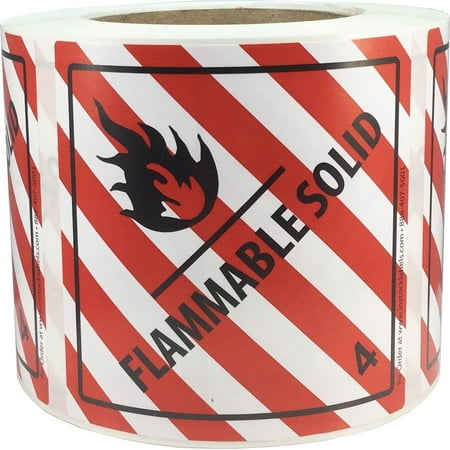 UPC 679388072482 - Hazard Class 4 D.O.T. Flammable Solid Labels 4X4 ...