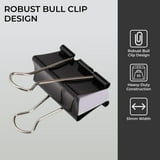 H&S Large Metal Jumbo Foldback Clips - Pack of 10 - Black Binder Clips ...