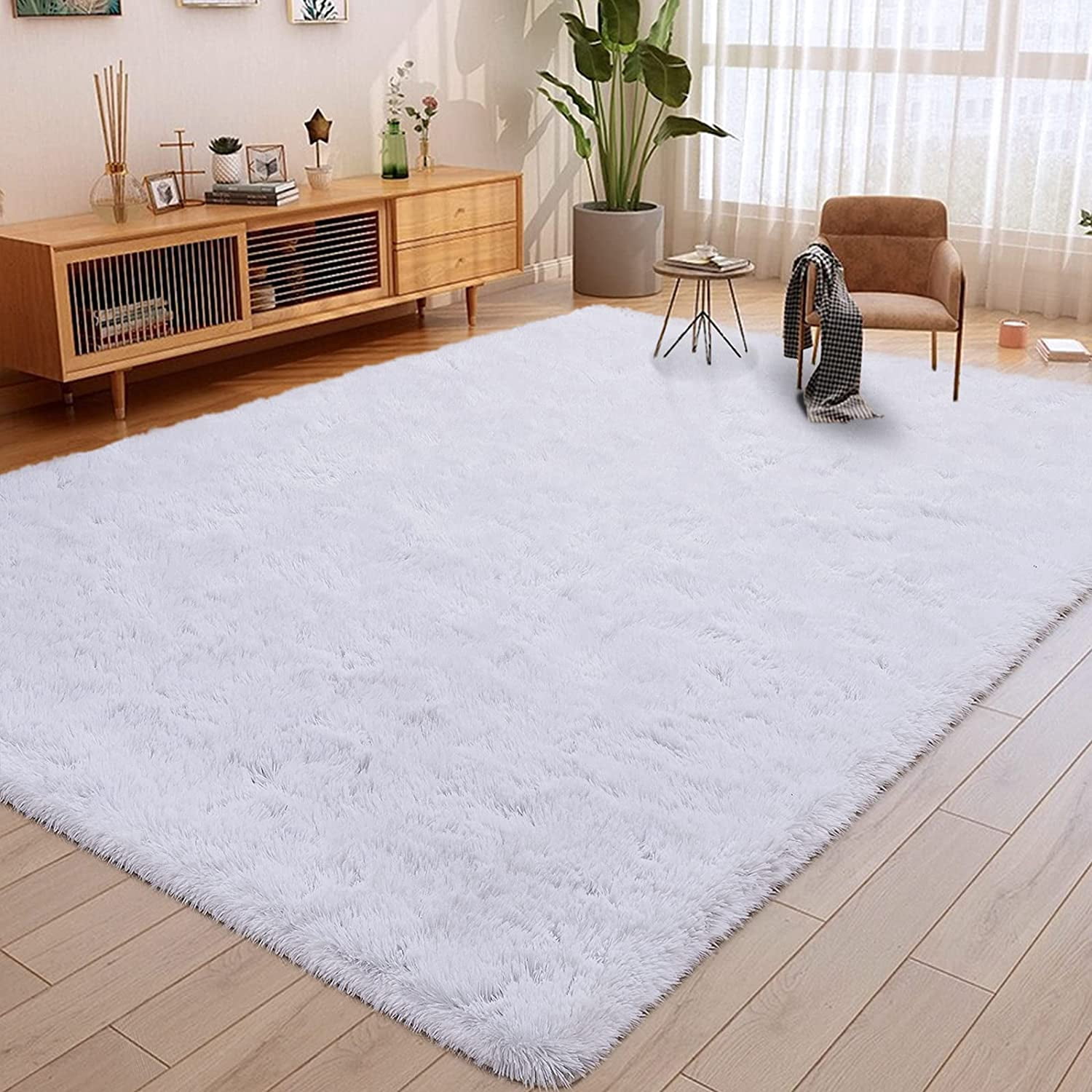 YJ.GWL Fluffy Area Rugs for Bedroom Soft Shaggy Rug for Living Room ...
