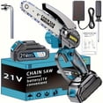 Mini Cordless Chainsaw, Lightweight Handheld Electric Tree Cutter with ...