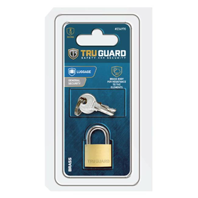 Master Lock 234970 0.75 in. Tru Guard Solid Body Brass Padlock with ...