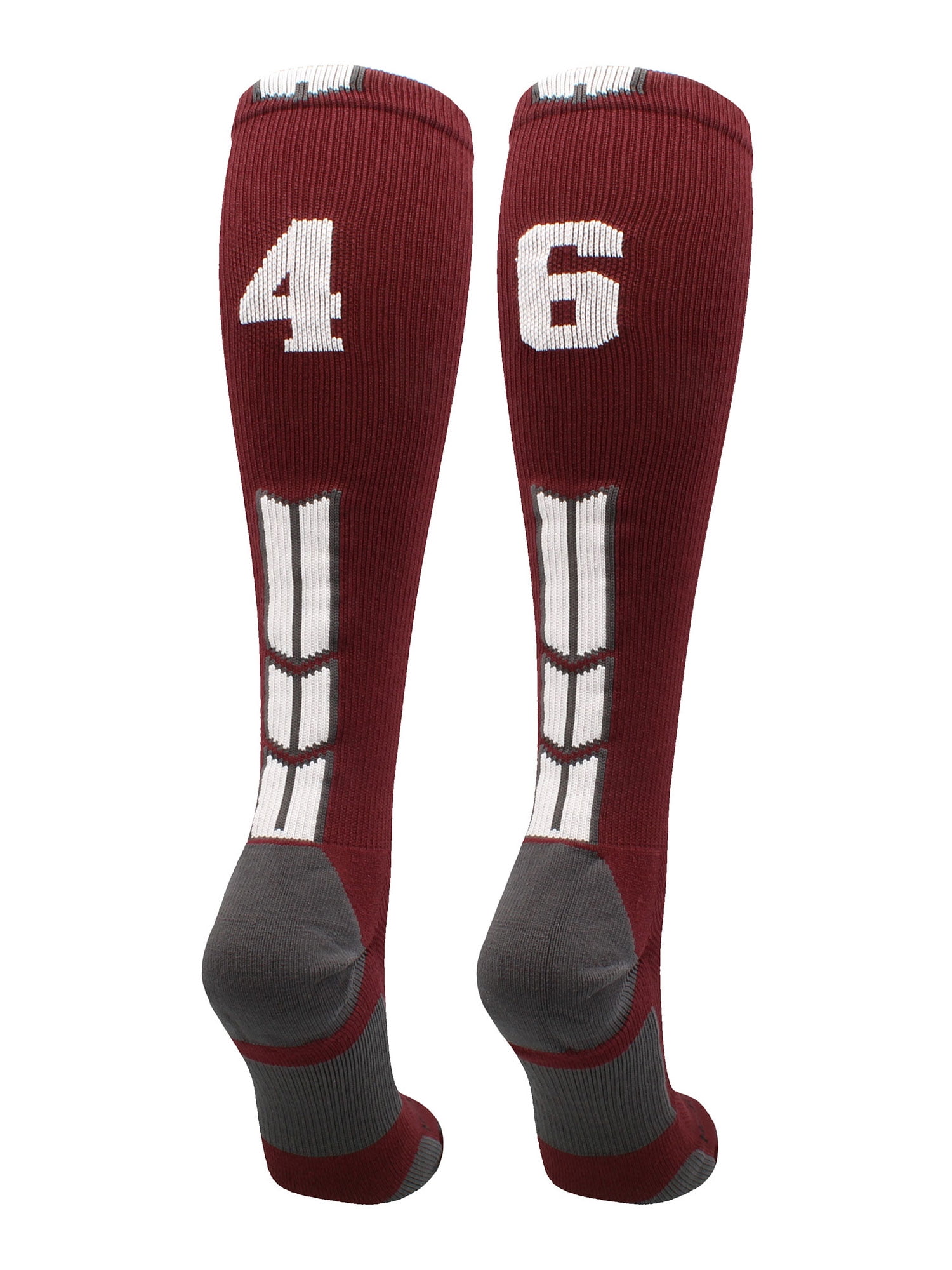 Player Id Number Socks Over the Calf Maroon White (#46, Small ...
