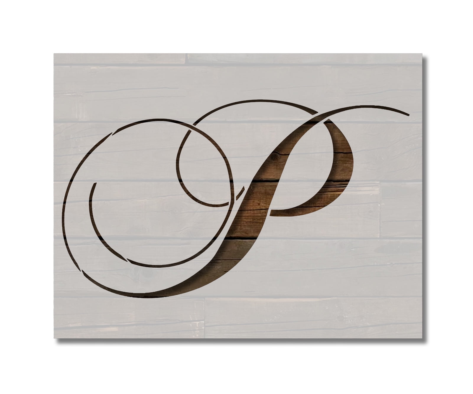 Large Big Script Cursive Letter P Stencil Template Reusable 8.5 x 11 ...