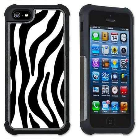 Zebra Print - Maximum Protection Case / Cell Phone Cover with Cushioned ...