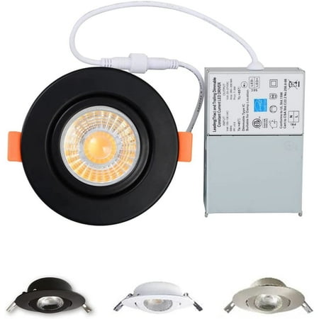 4-inch Airtight Gimbal Pot Lights,10W,750LM,3Way CCT Adjustable 3K/4K ...