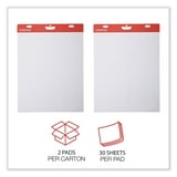 Universal Self-Stick Easel Pad, Unruled, 25 x 30, Sticky Flip Chart Paper, Large, White, 30 ...