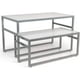 2-Piece Set of Rectangular Nesting Tables, Modern Style, Steel Frame ...