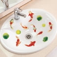 2-pack swimming koi lotus leaf bathroom home decoration beautification ...