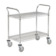Global Industrial Steel Utility Cart w/3 Shelves, 1200 lb. Capacity, 30 ...