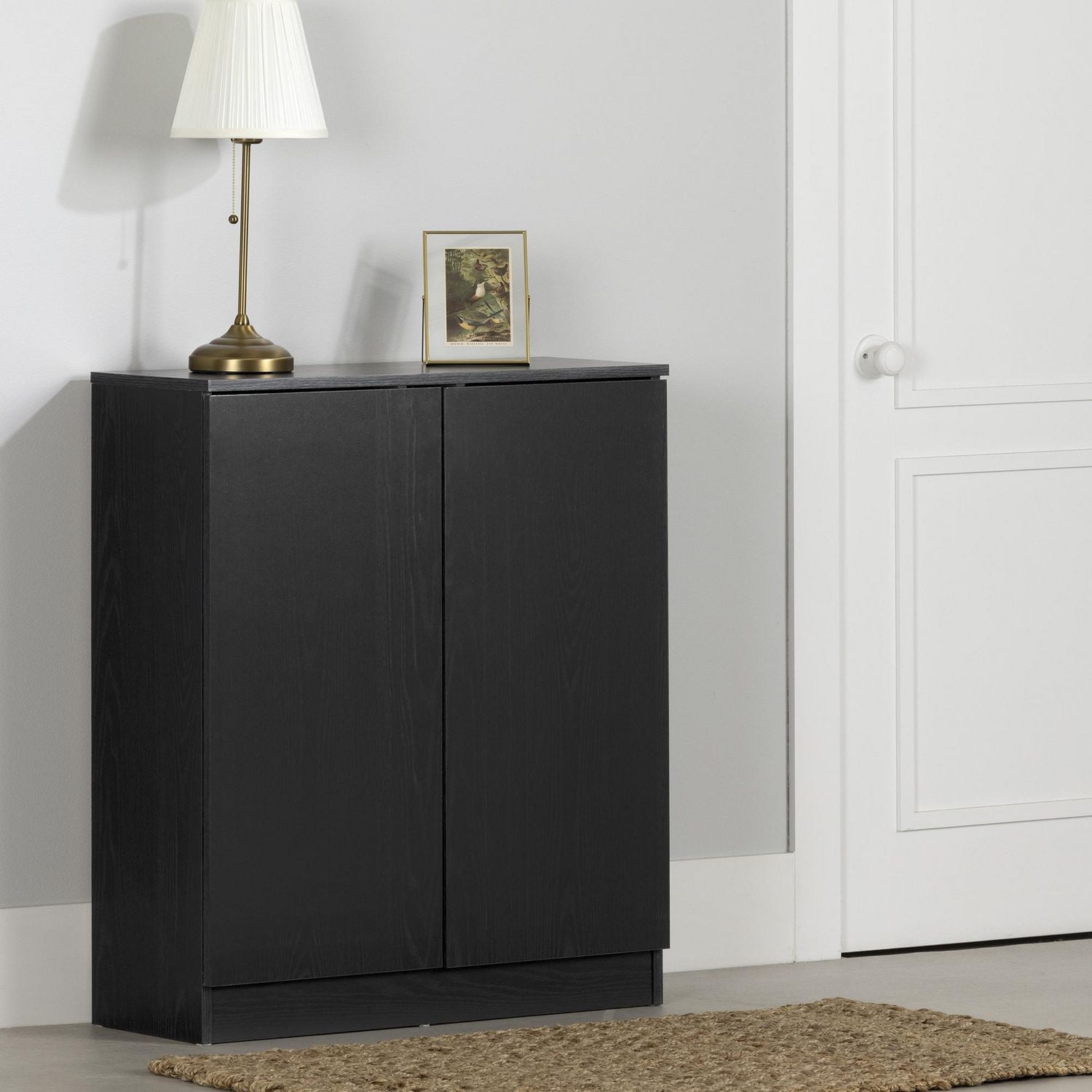 Click here for South Shore Essence 2-Door Armoire  In Black Oak prices