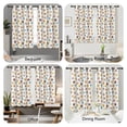 Cat and Fish White Pattern Blackout Curtains,Triple Weaved Fabric ...