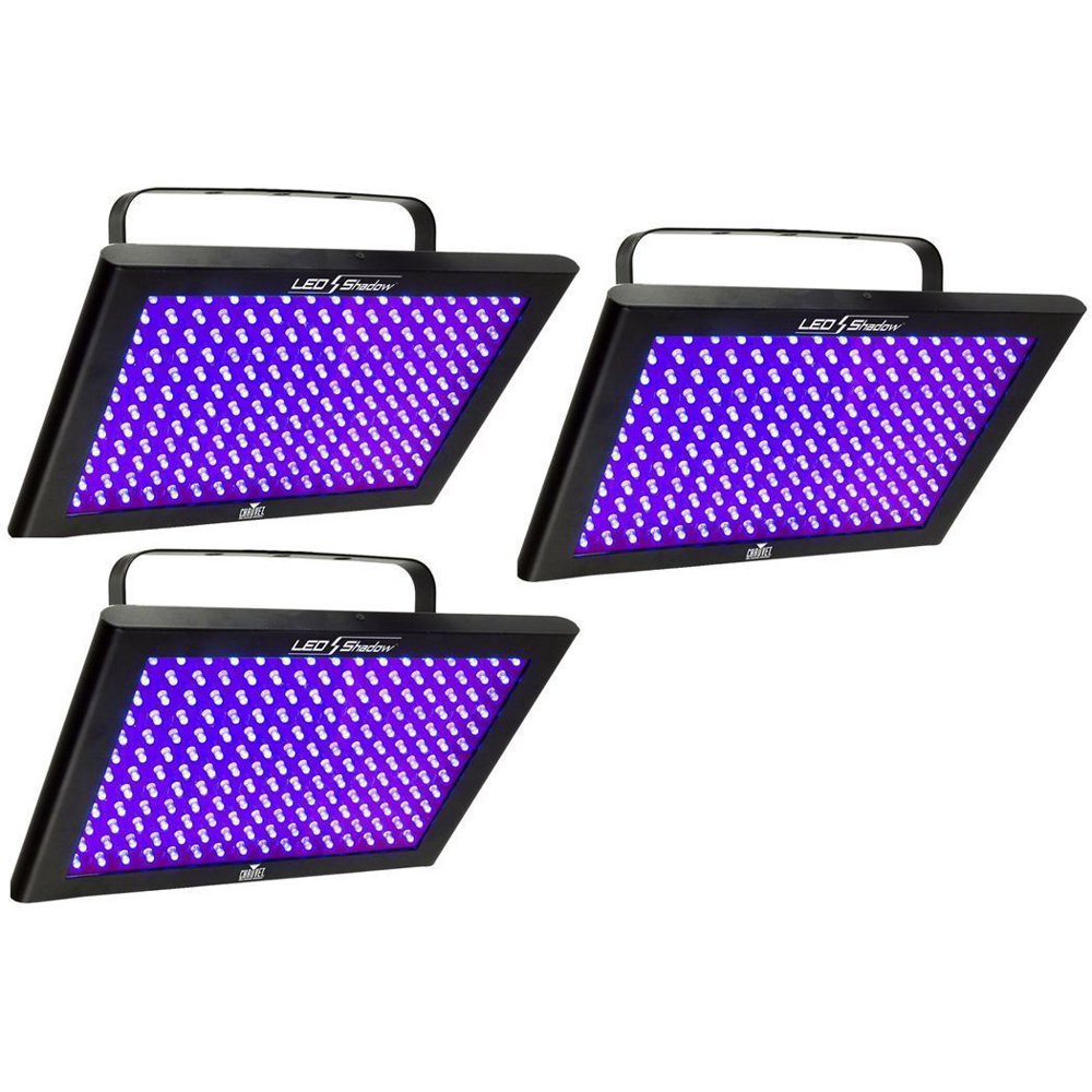 3 Chauvet LED SHADOW DJ / Club DMX 512 Black Light Panels - Walmart.com ...