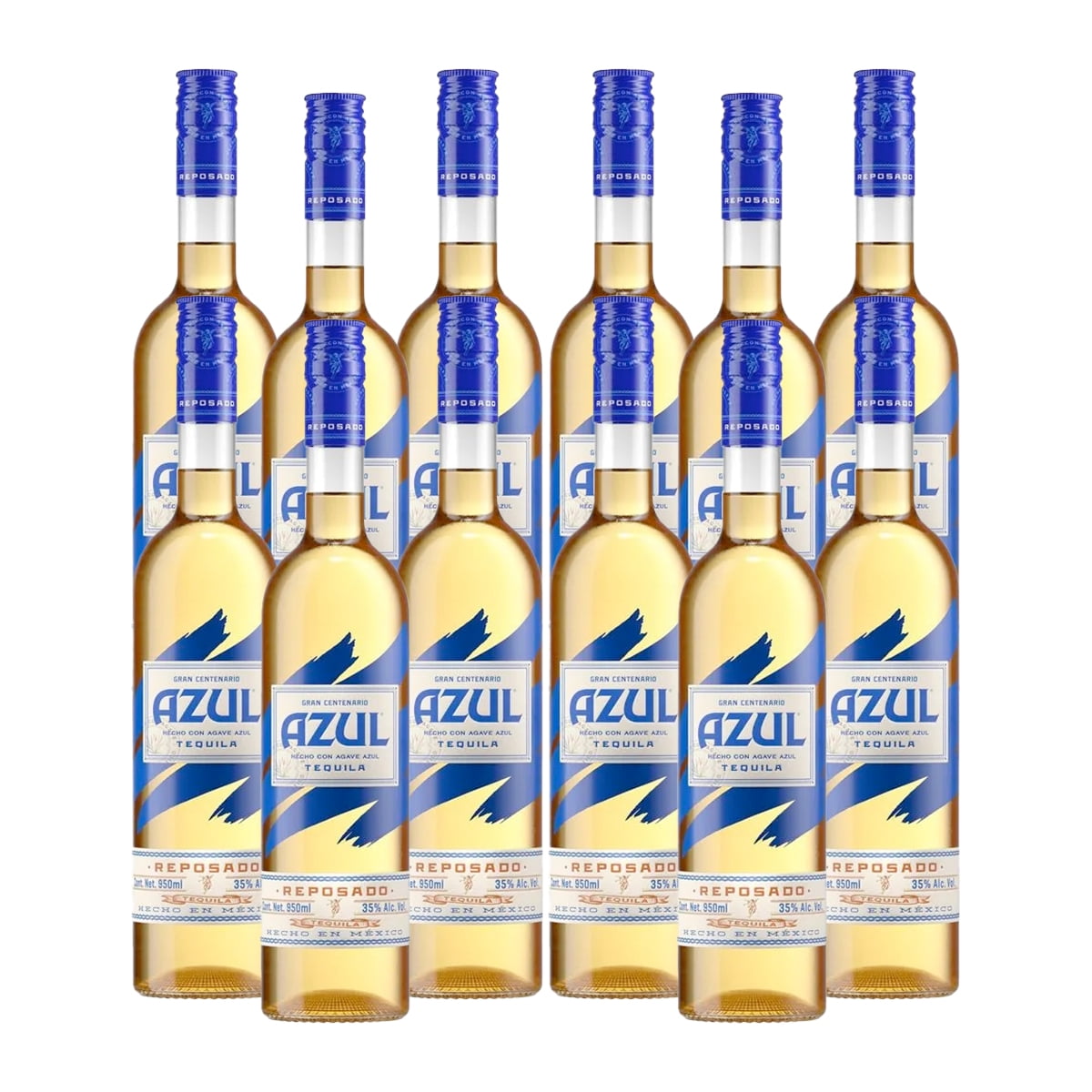 Pack De 12 Tequila Gran Centenario Azul Reposado 950Ml | Walmart en línea