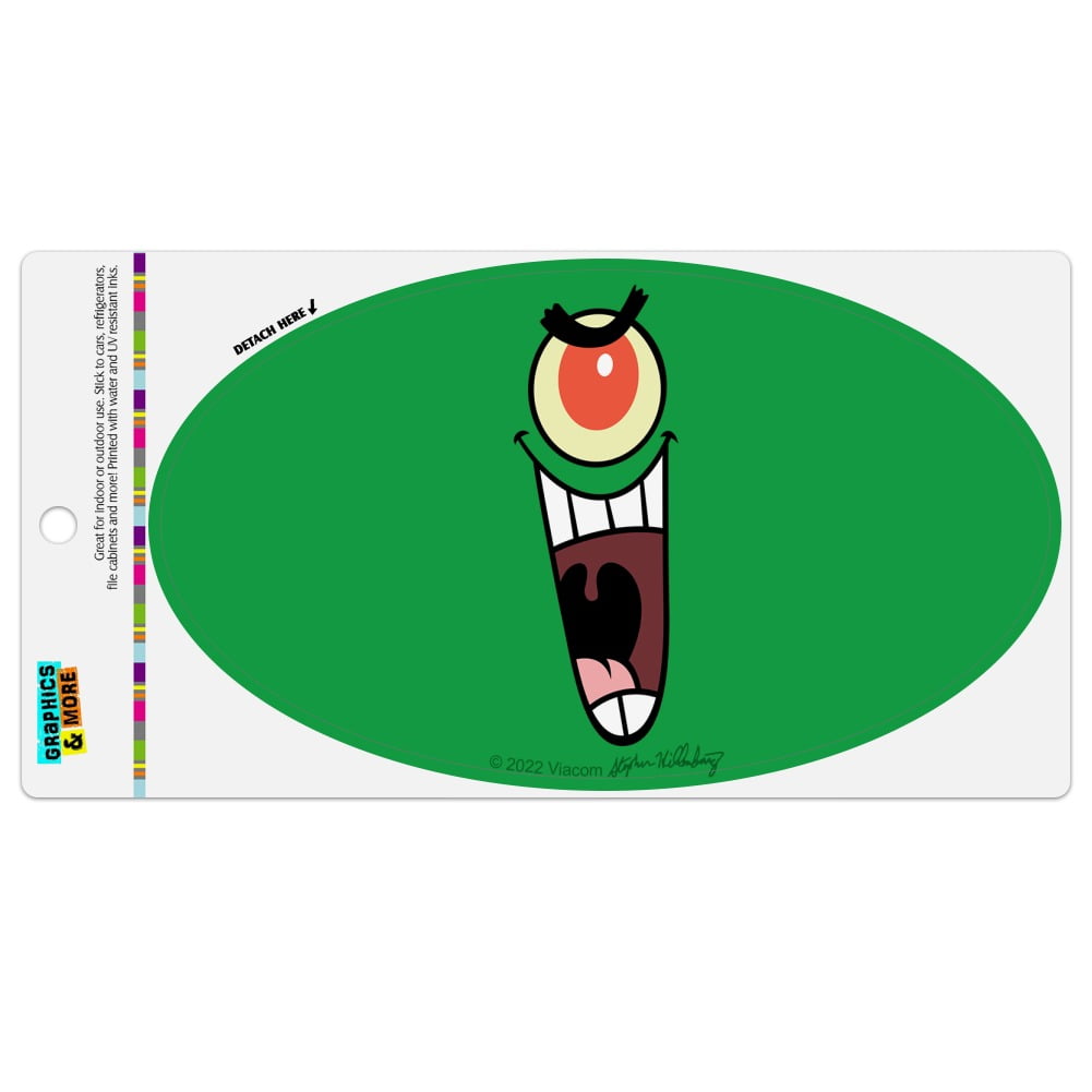 SpongeBob Plankon Face Automotive Car Refrigerator Locker Vinyl Euro ...
