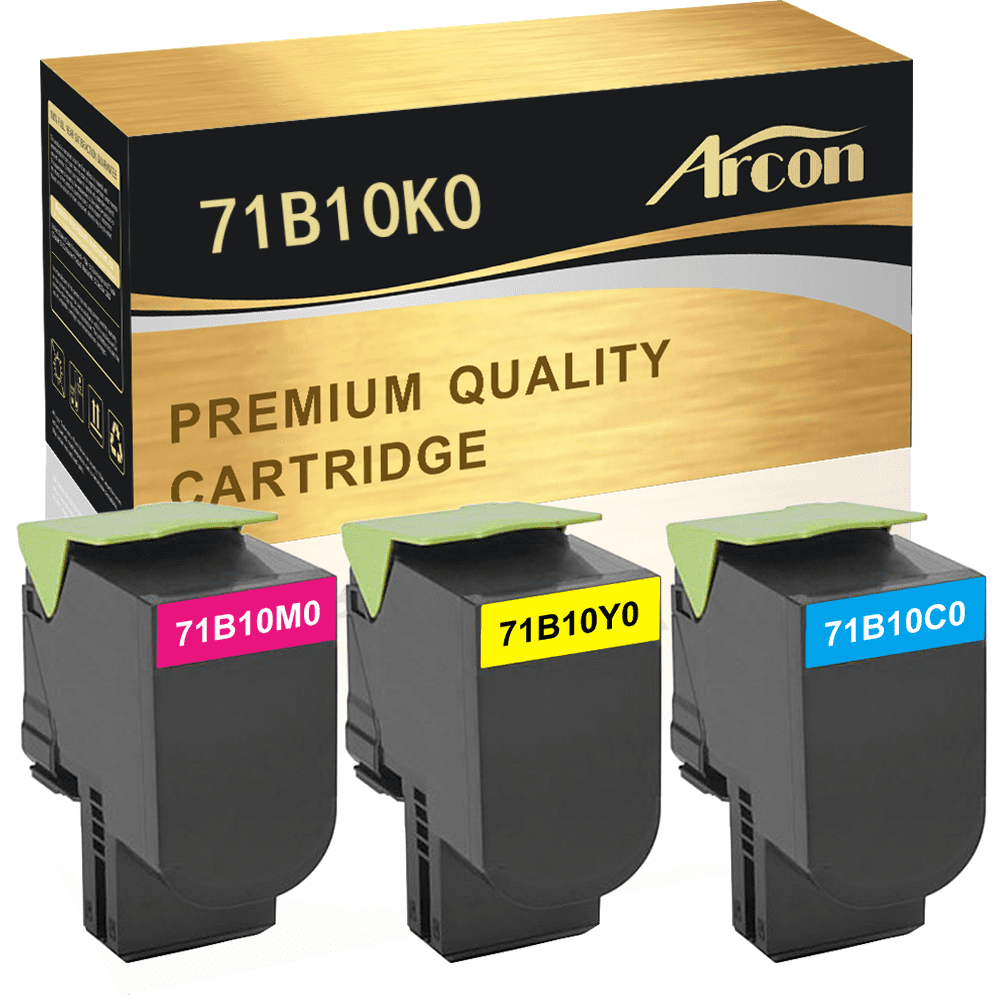Arcon 3-Pack Compatible Toner for Lexmark 71B10C0 71B10M0 71B10Y0 ... Arcon 3-Pack Compatible Toner for Lexmark 71B10C0 71B10M0 71B10Y0 ...