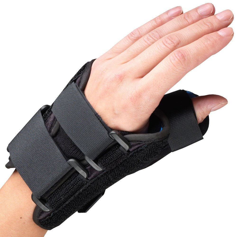 OTC 6" Wrist - Thumb Splint, Left Hand, Black, Medium - Walmart.com ...