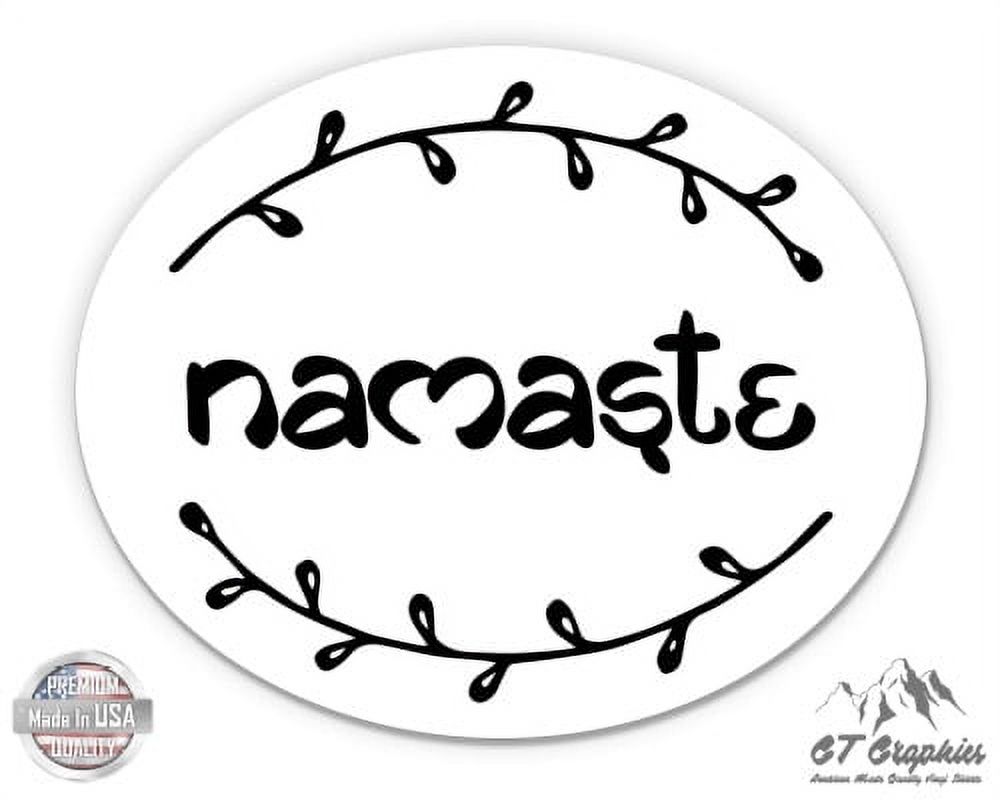 Namaste - 3" Vinyl Sticker - For Car Laptop I-Pad Phone Helmet Hard Hat ...