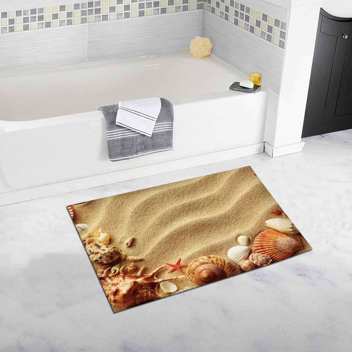 CADecor Sea Shells with Sand As Country House Image Bath Rug Bathroom ...
