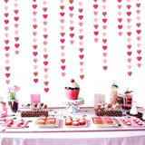 Hirigin Store Valentine's Day Heart Garland Decorations Glitter Hanging ...