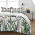 4 Piece Duvet Cover Set Twin, Vintage Butterfly Flower Abstract Art ...