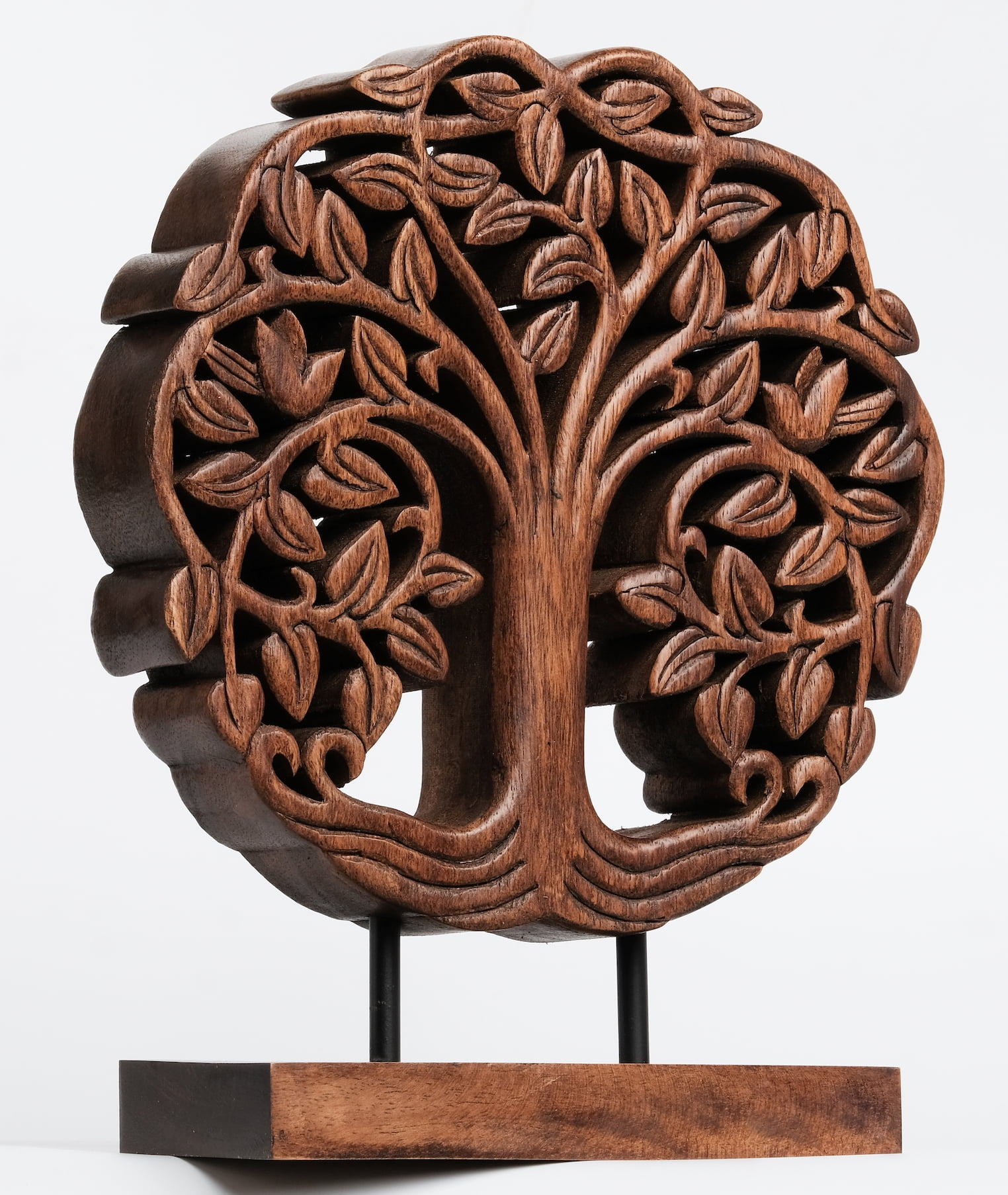 Decozen Home Decor Handmade Wooden Sculpture in Tree of Life Acacia ...